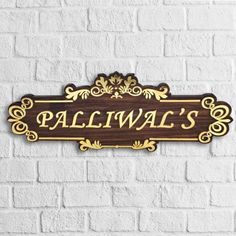 10 House Name Plate Ideas to Enhance Your Home Entrance - WowHomeStyles